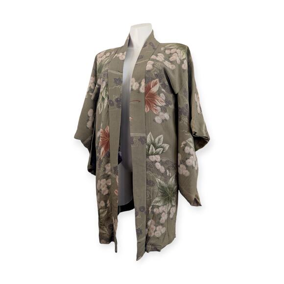 Handmade | Kimonos & Yukatas | Antique Japanese Maple Leaf Daisy Hand ...